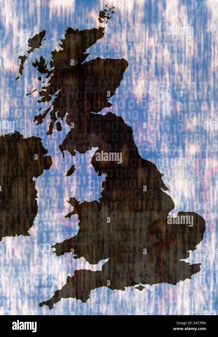 British isles map illustration hi-res stock photography and images - Alamy