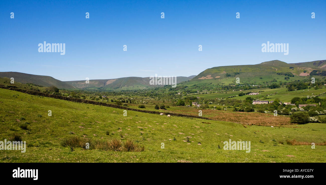 "The Vale Of Edale" A View Looking Towards The "Kinder Scout" Mountain ...