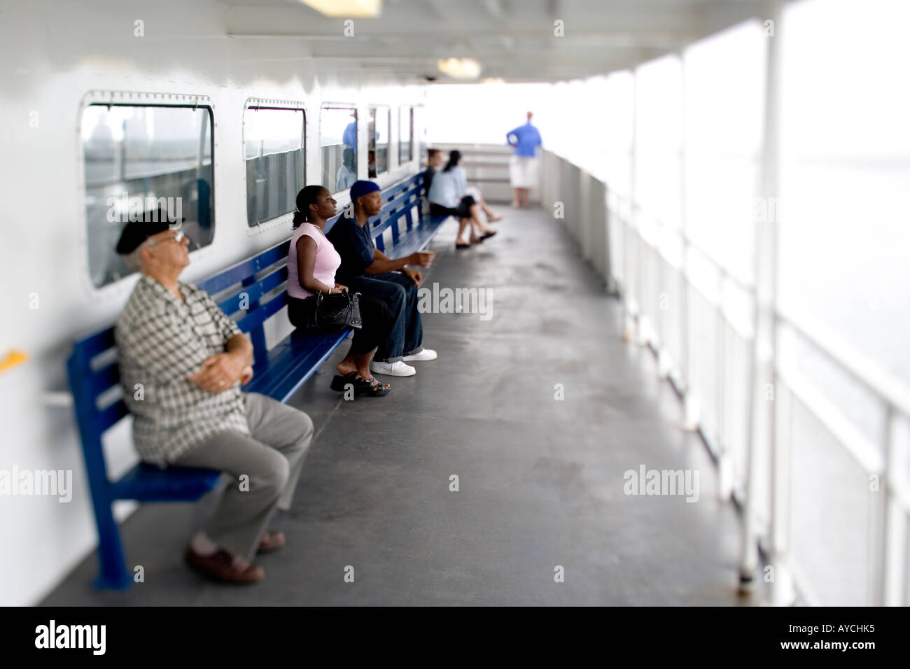 Passengers ride the ferry from Point Judith to Block Island Rhode ...