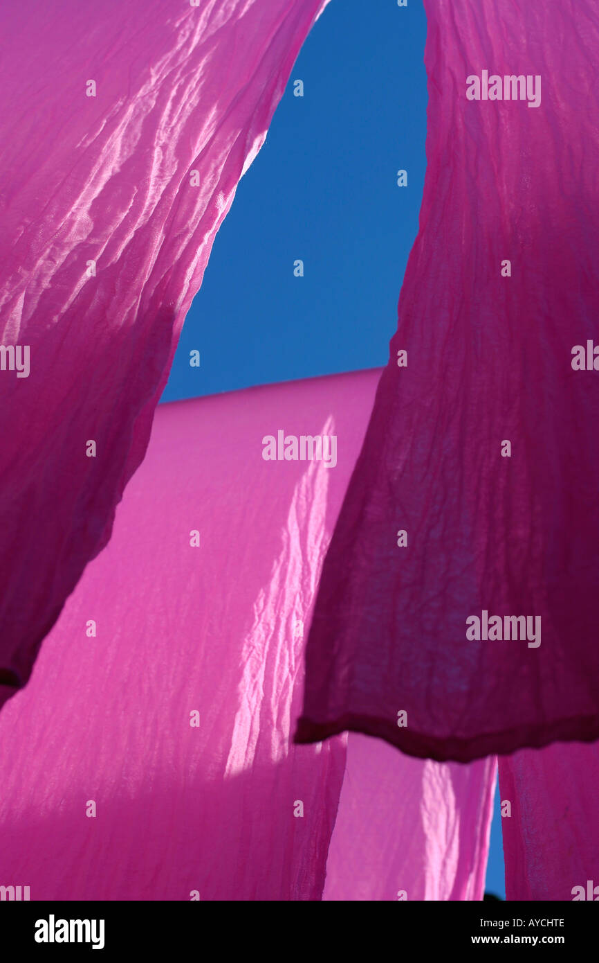 Fabric Tinting Marrakech Morocco Stock Photo - Alamy