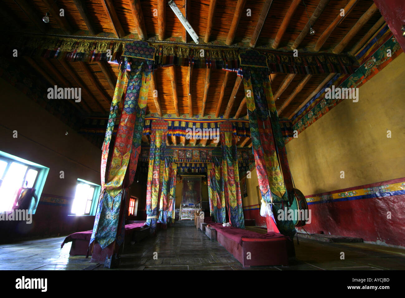 Indoors decorations of the Phyang monastery, Ladakh Stock Photo - Alamy