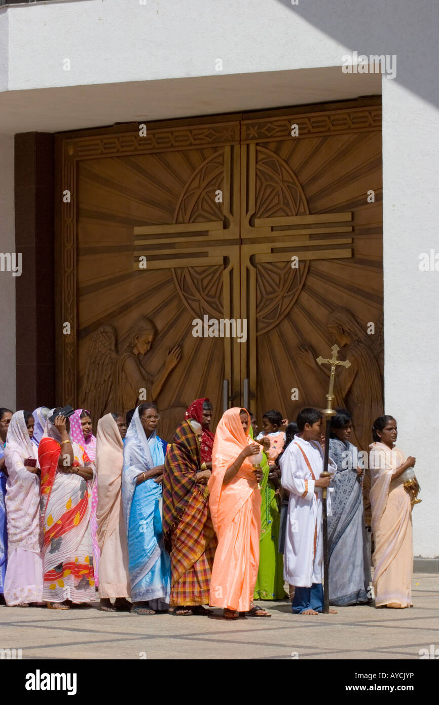 Procession outside the Infant Jesus Church in Bangalore India Stock ...