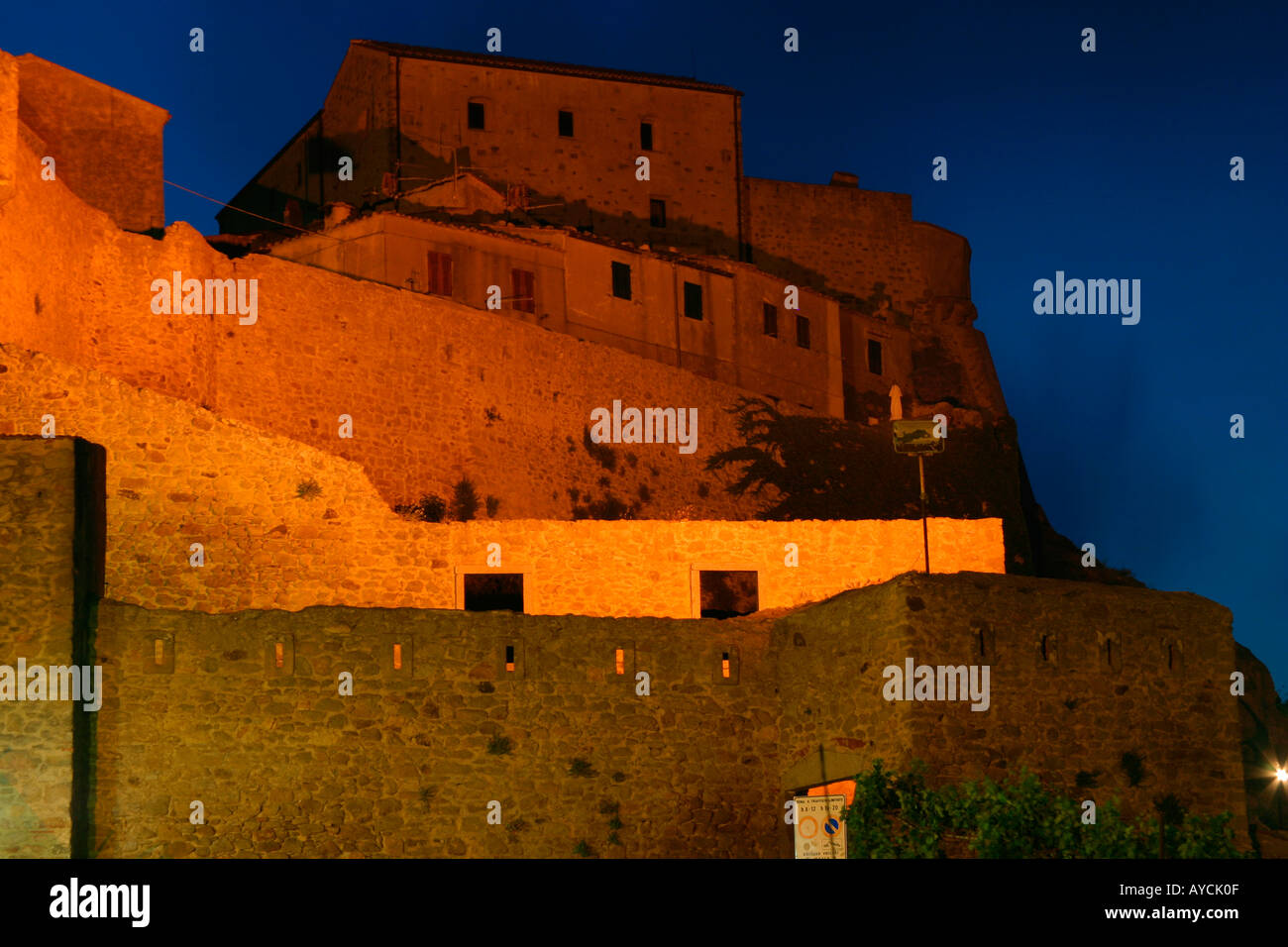 A beautiful sight of the Castello town, Isle of Giglio Stock Photo - Alamy