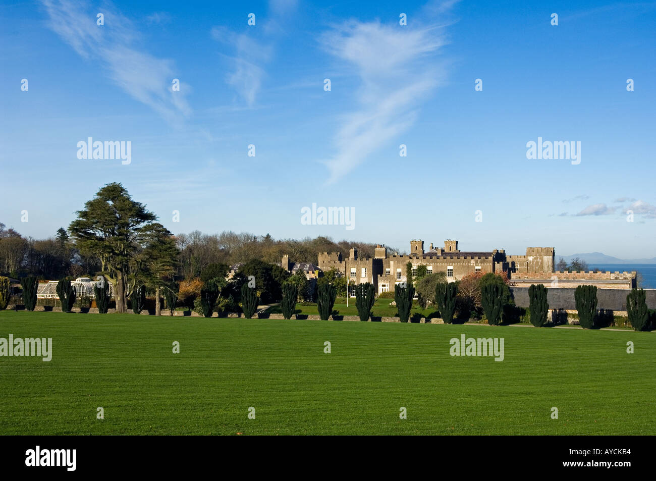 The grounds and the restored Victorian mansion of Ardgillan near Dublin ...