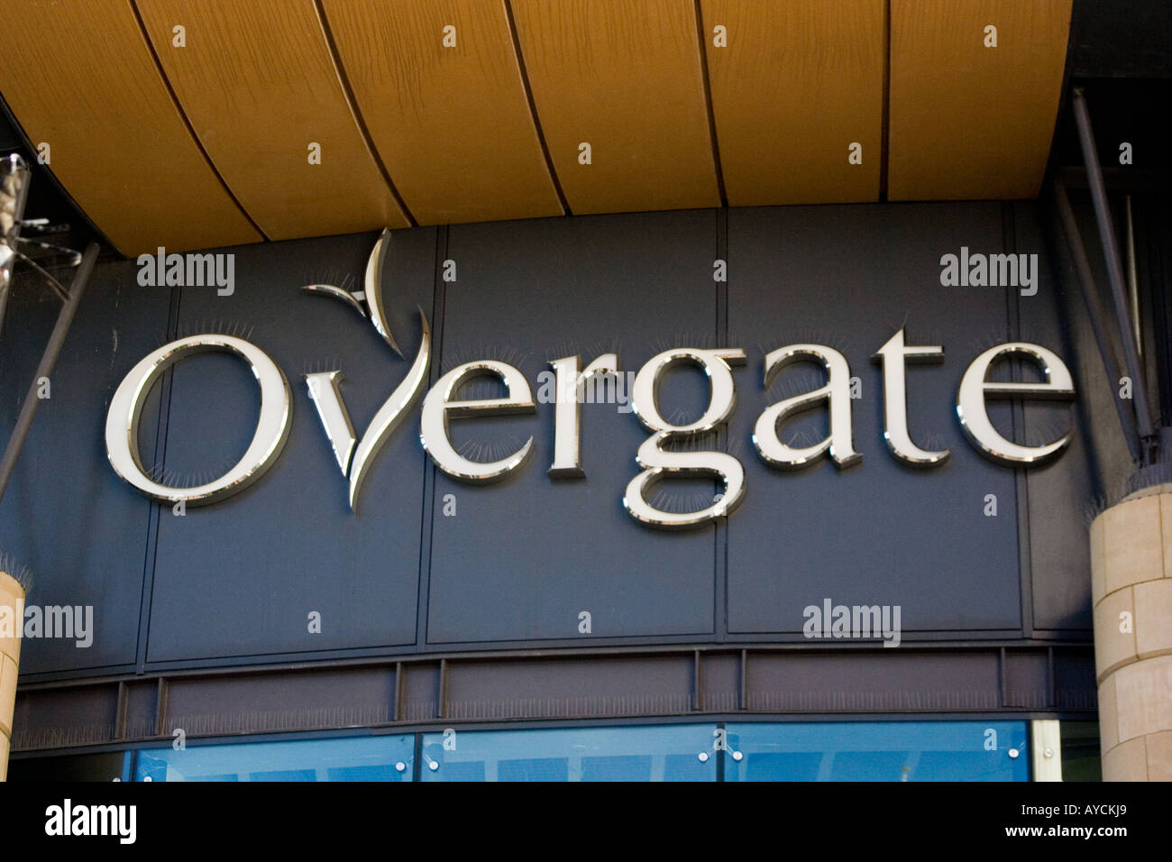 The entrance sign of the Overgate above the main doorways of the ...