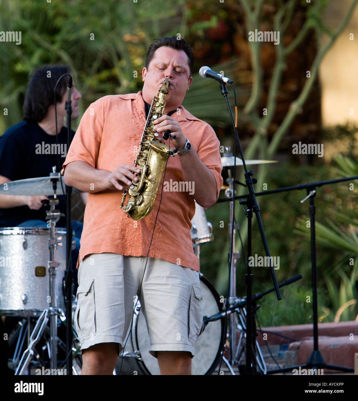 Jazz Saxophone Player Stock Photo - Alamy