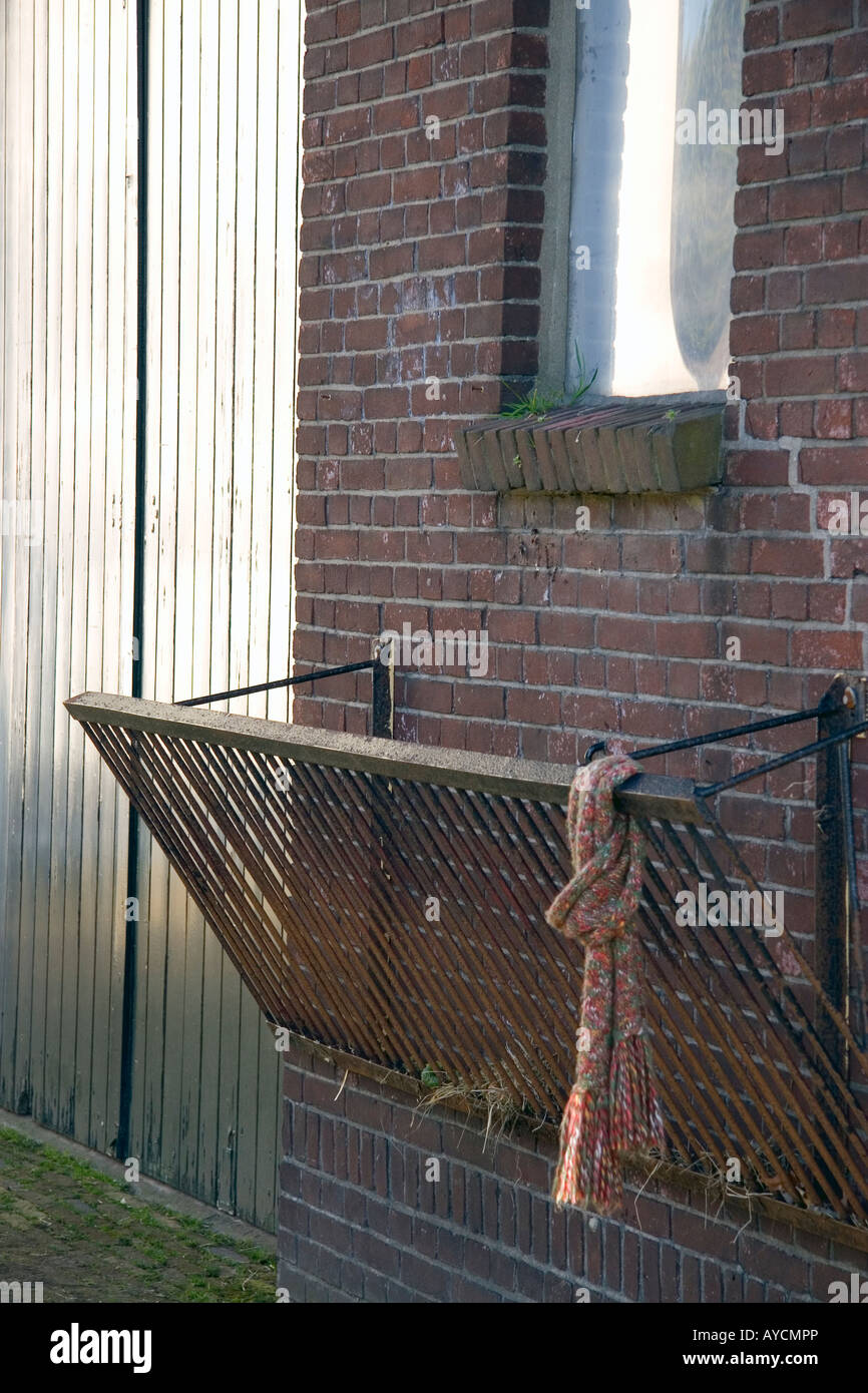 Hay-rack on a farm Stock Photo - Alamy