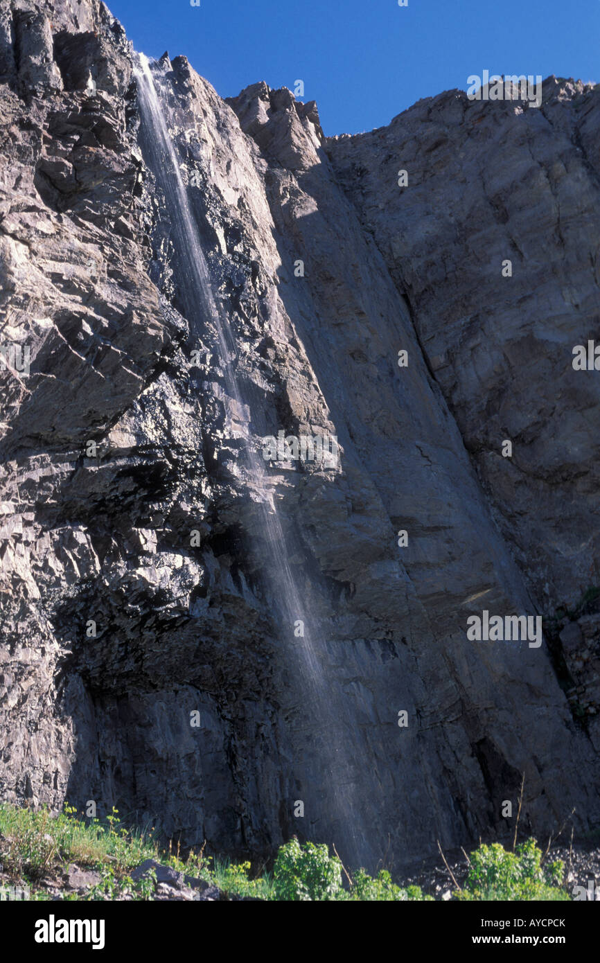 Waterfall along the Alpine Loop Scenic Byway near Cinnamon Pass, San ...