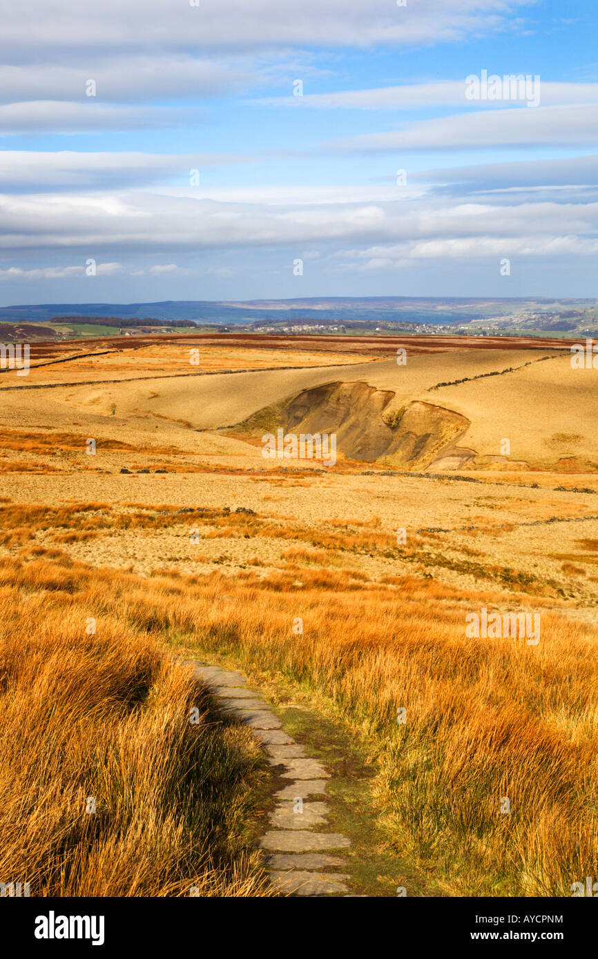 The Bronte Way Haworth Moor West Yorkshire England Stock Photo - Alamy