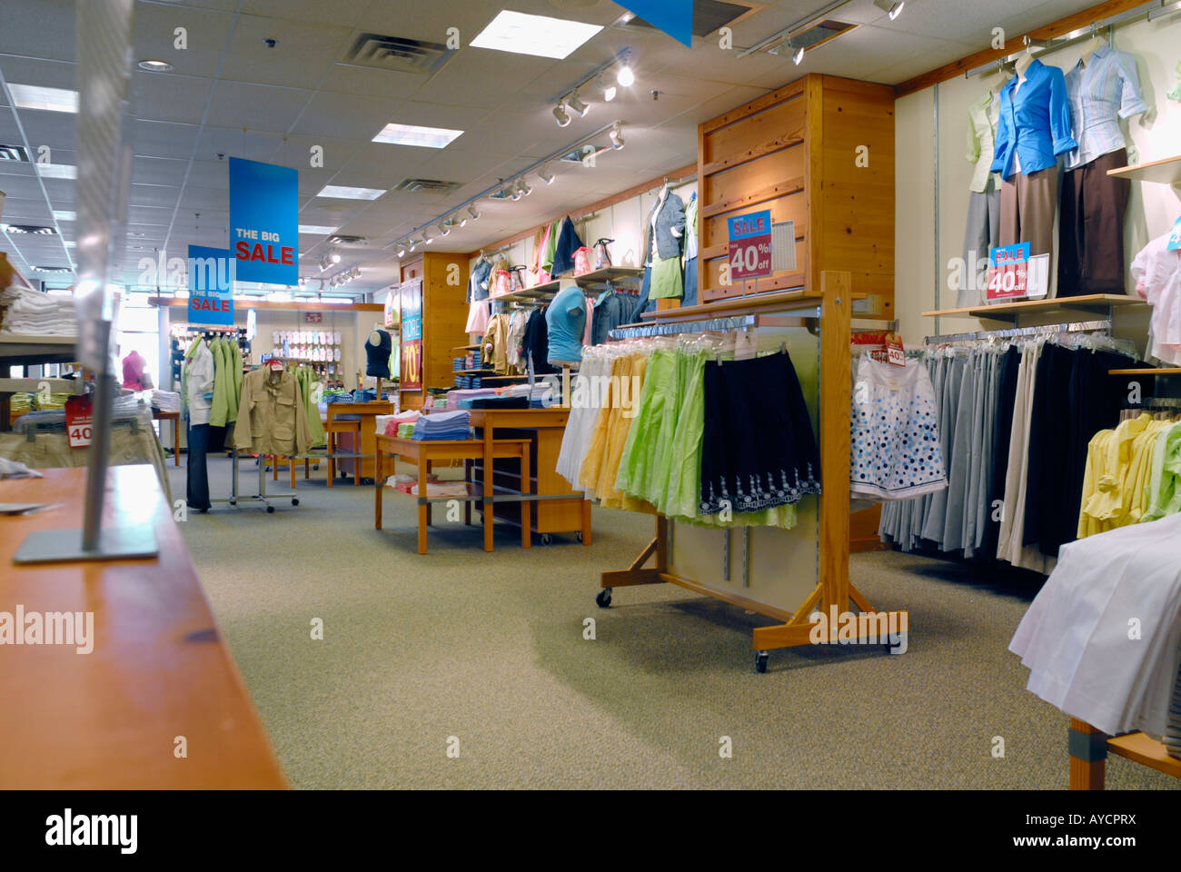 Retail store interior Stock Photo - Alamy