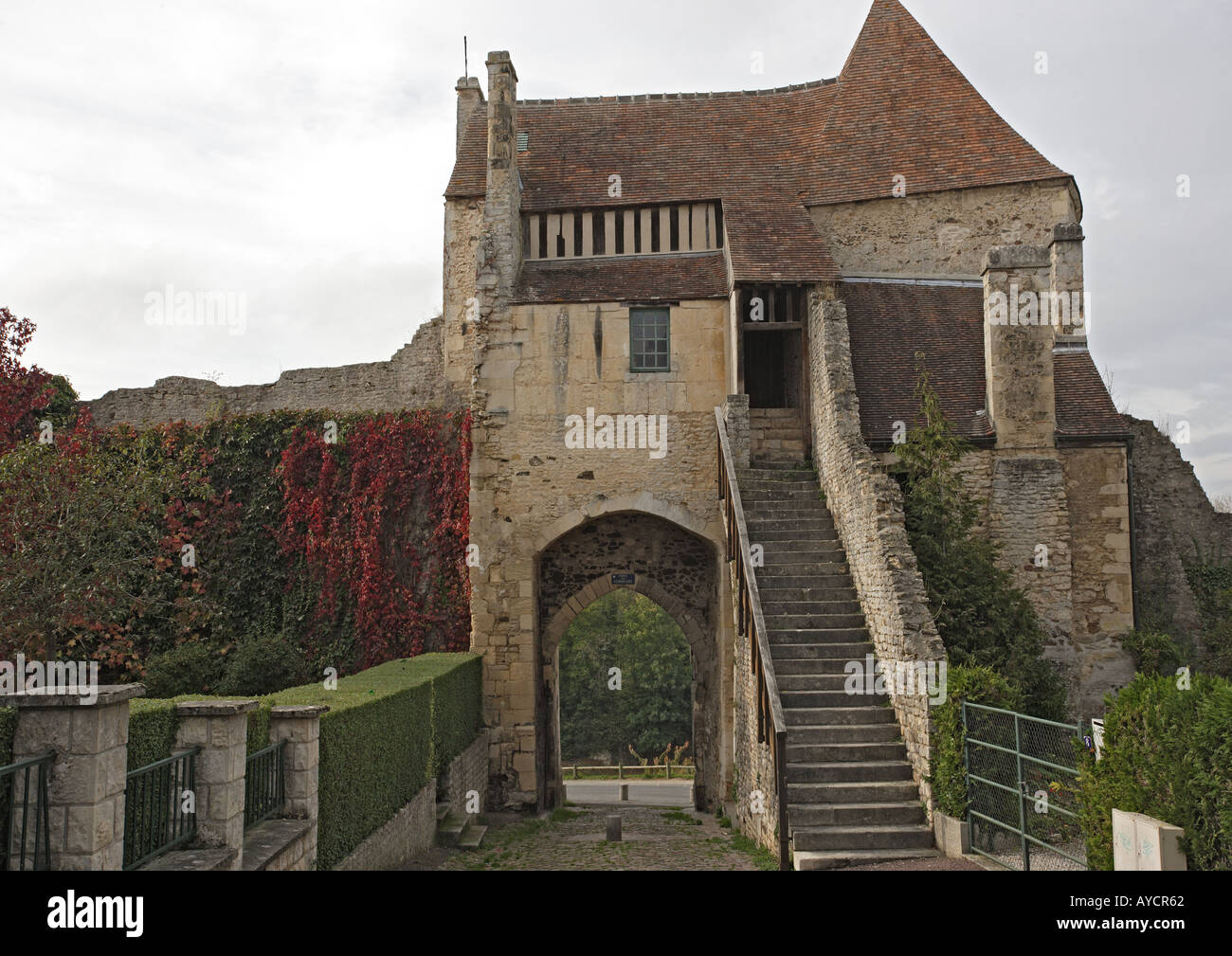 Falaise Normandy Small medieval city ancient buildings Stock Photo - Alamy