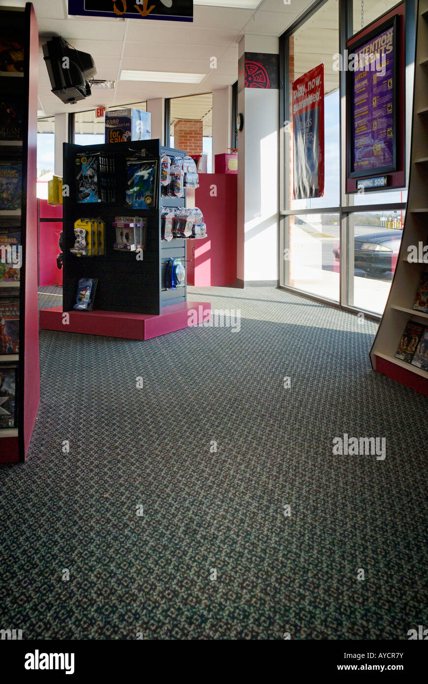 Video store interior Stock Photo - Alamy