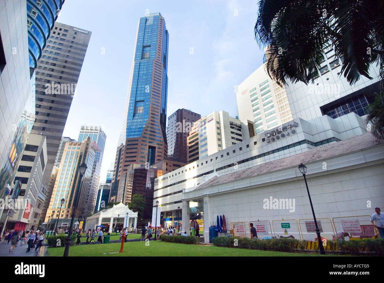 Raffles Place MRT station and towering concrete structures RAFFLES ...