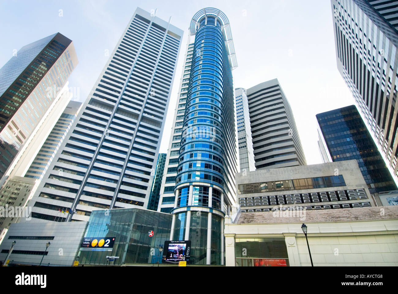 Raffles Place the financial heart of Singapore ASIA skyline skyscraper ...