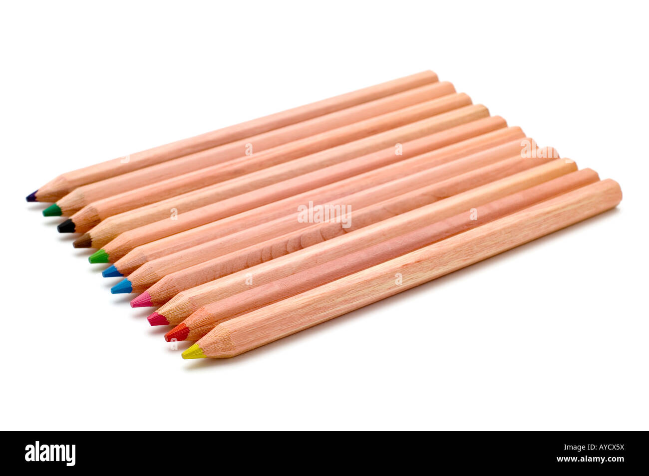 object on white colored pencil Stock Photo - Alamy