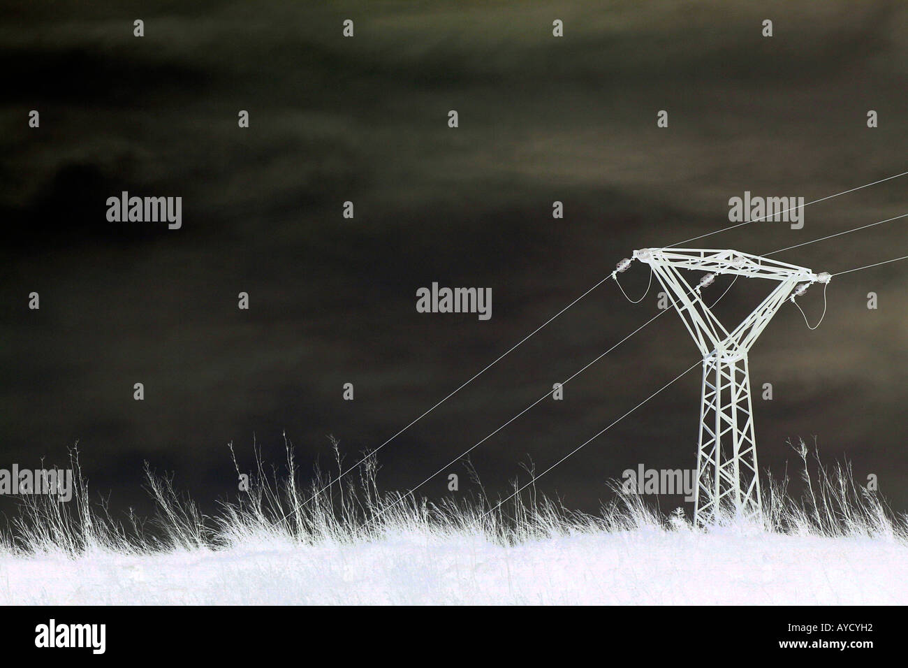 Electricity Tower ( Digital Process Stock Photo - Alamy