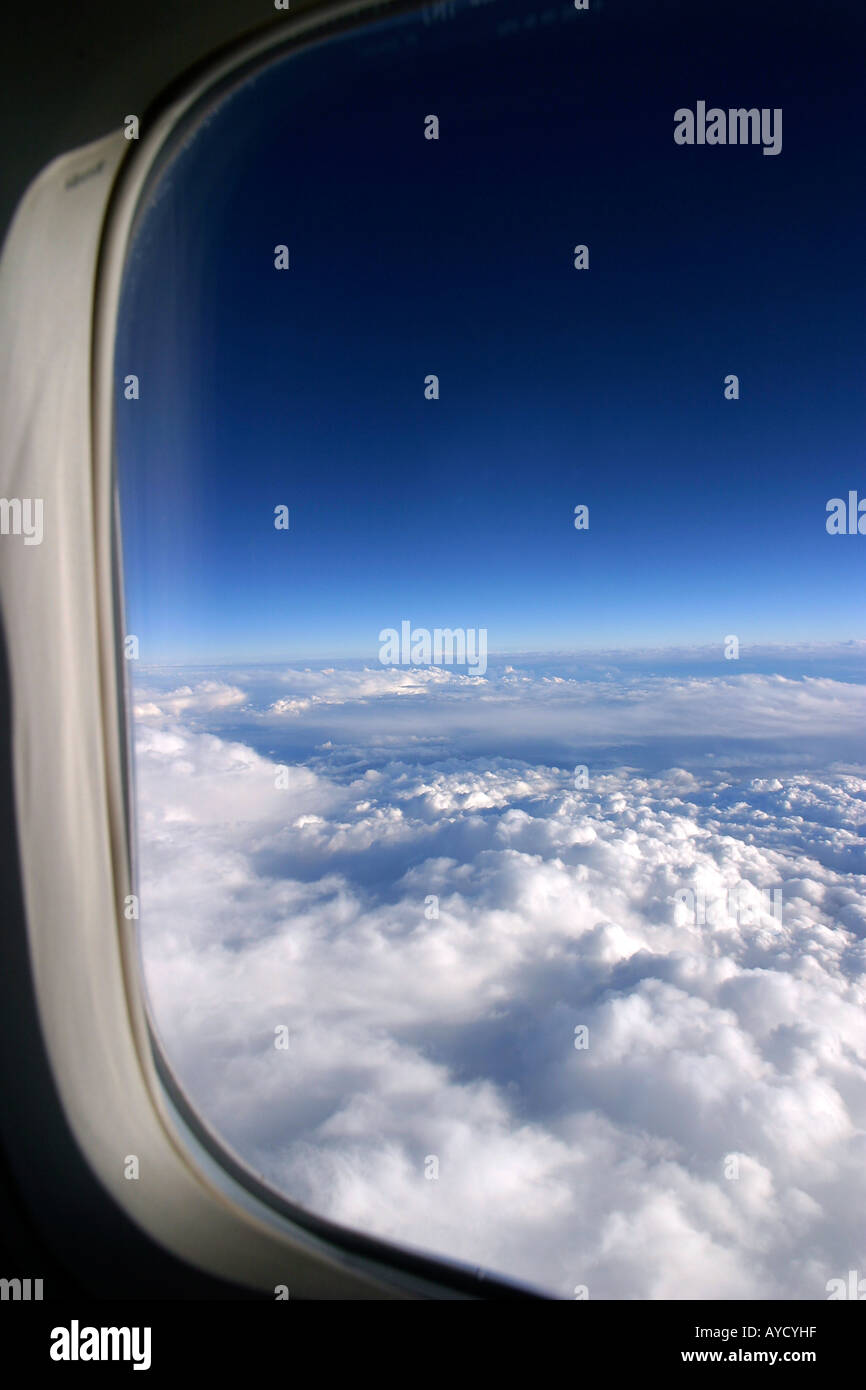 Airplane Window View Stock Photo - Alamy