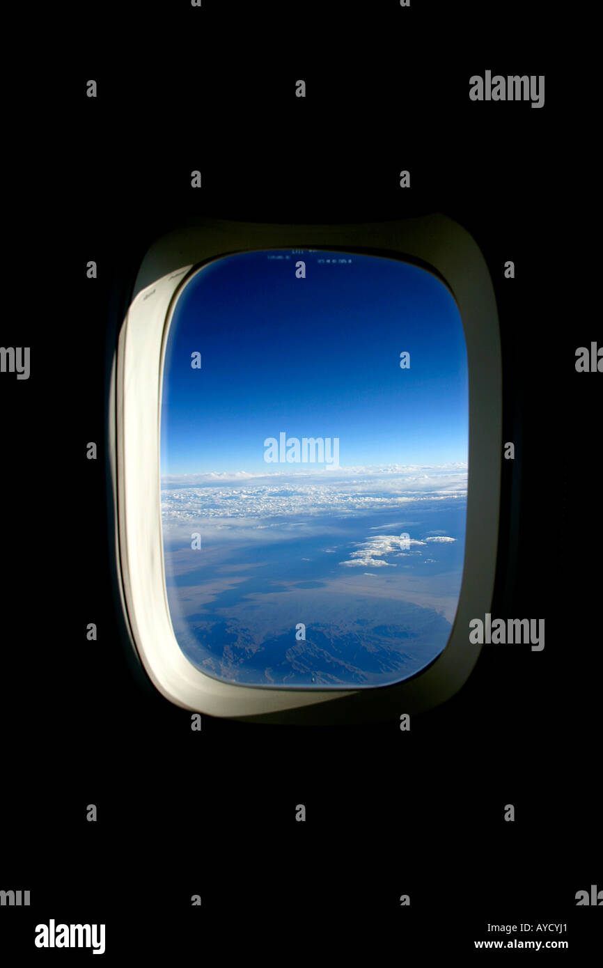 Airplane Window View Stock Photo - Alamy