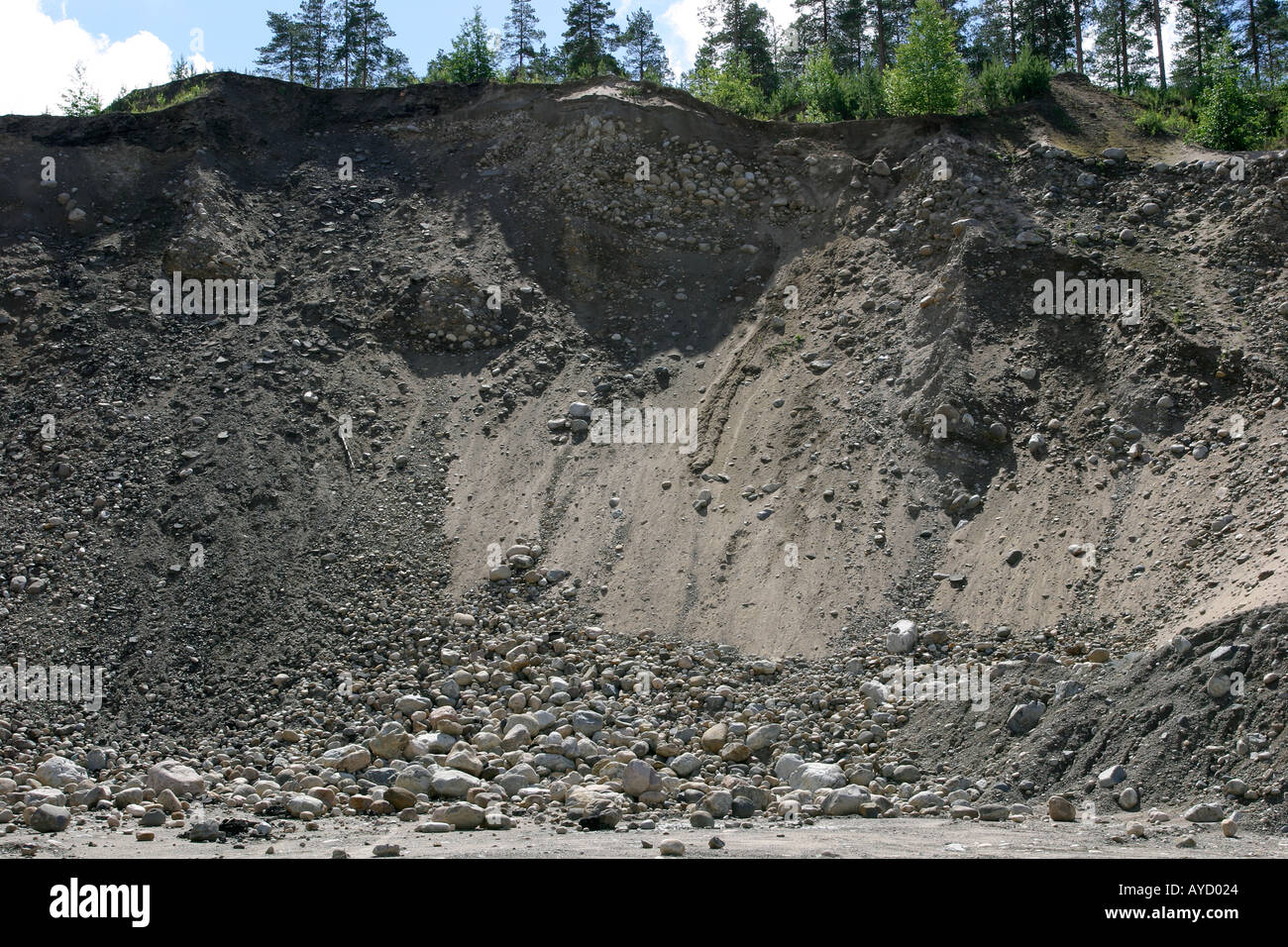 Gravel extraction area Stock Photo - Alamy