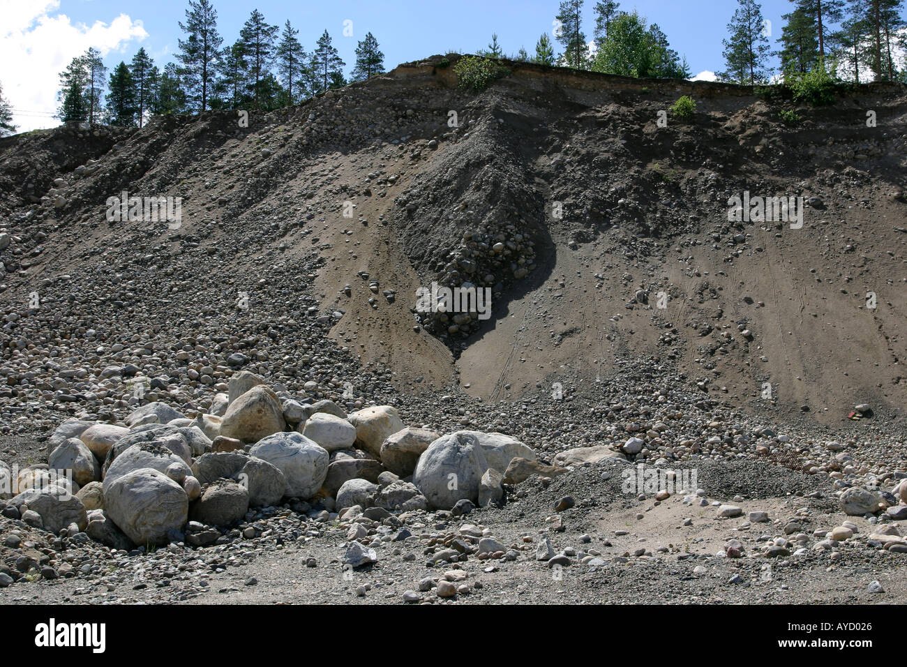 Gravel extraction area Stock Photo - Alamy
