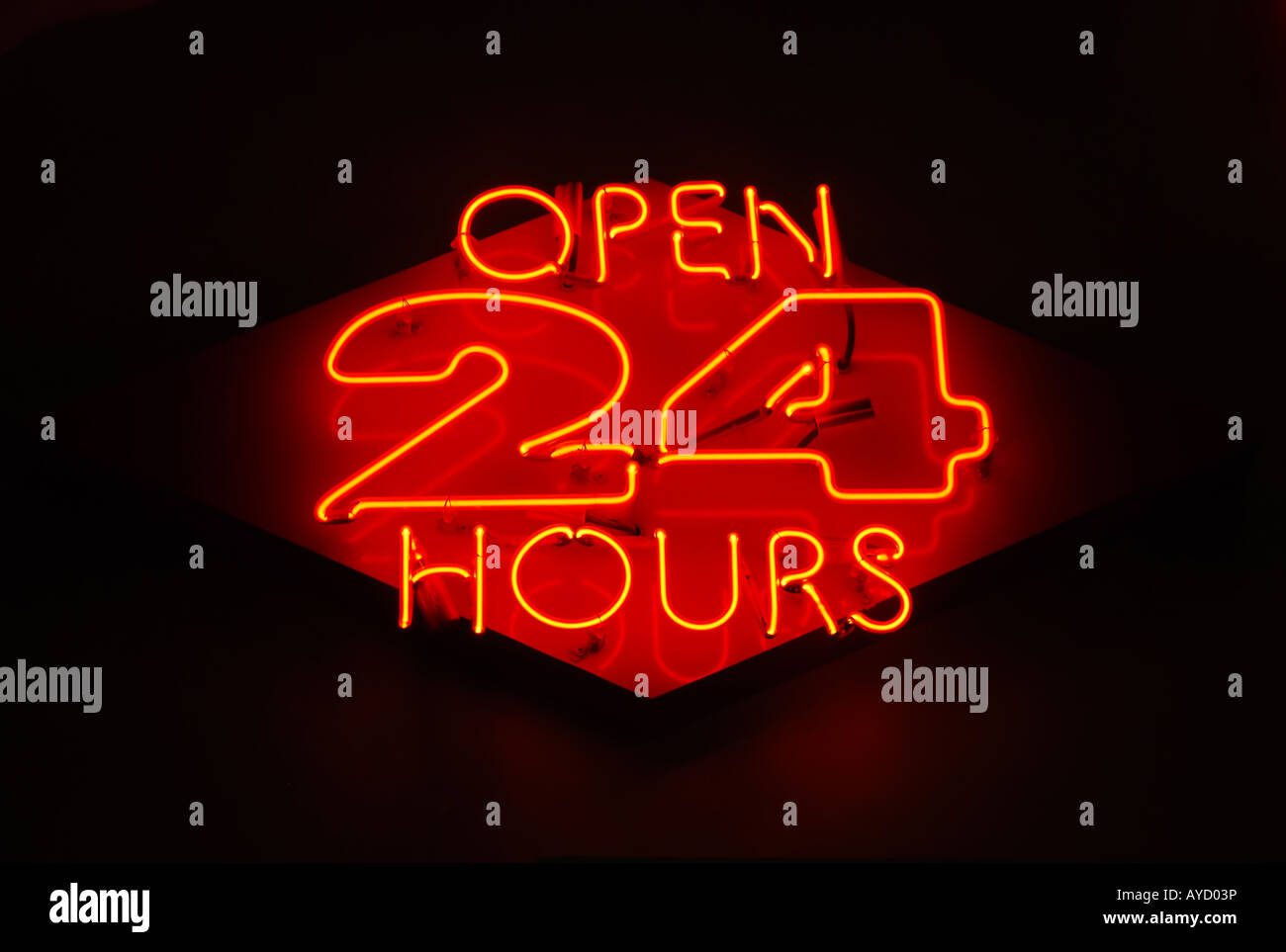 Neon Sign Open 24 Hours Stock Photos & Neon Sign Open 24 Hours Stock ...