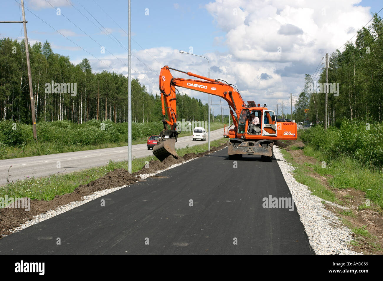 walkway under construction Stock Photo - Alamy