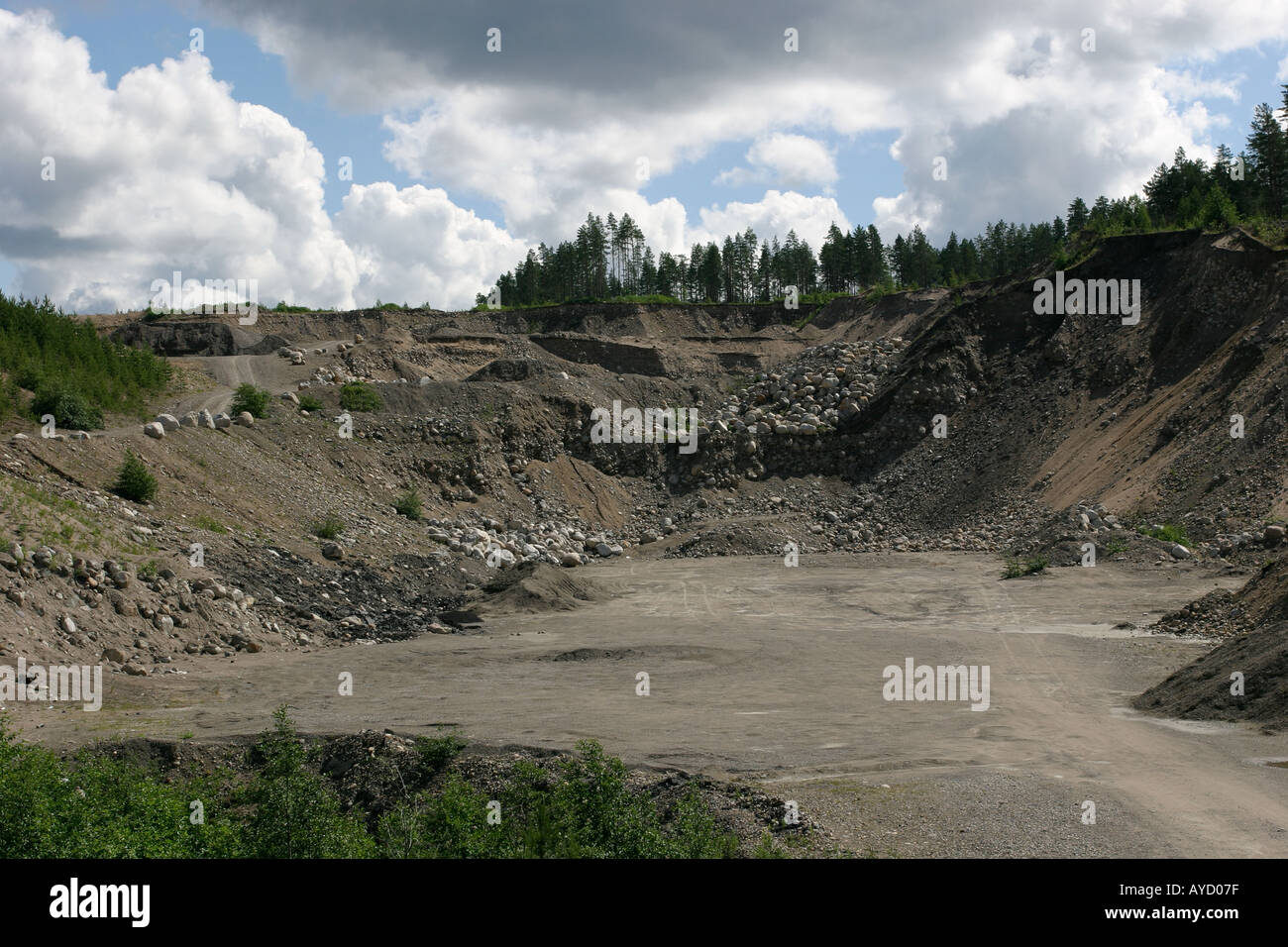 Gravel extraction area Stock Photo - Alamy