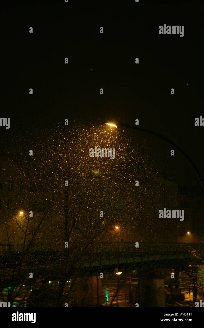 snow in Berlin at the Schoenhauser Allee Stock Photo - Alamy