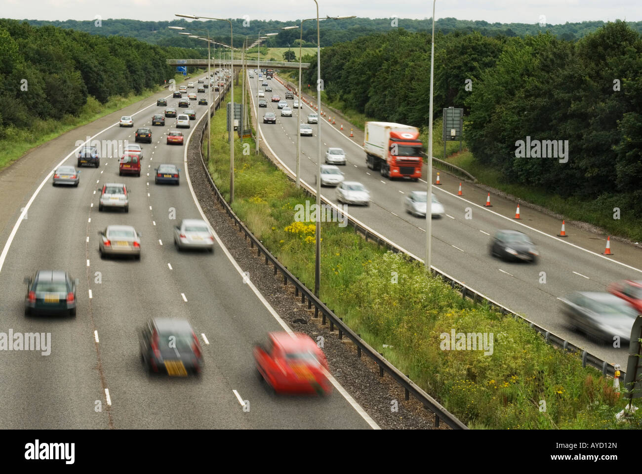 Car speeding motorway hi-res stock photography and images - Alamy