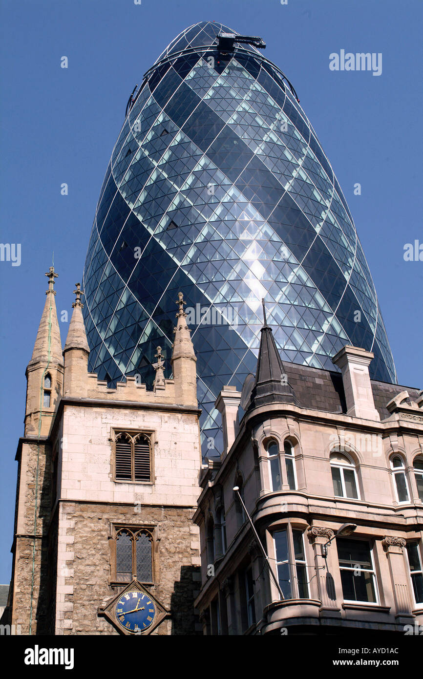 The Gherkin Swiss Reinsurance building in the city of London Stock ... The Gherkin Swiss Reinsurance building in the city of London Stock ...