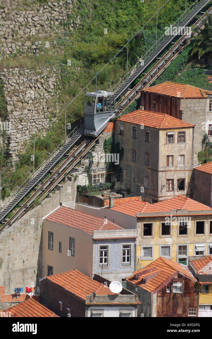 Porto Portugal Funicular dos Guindais Stock Photo - Alamy