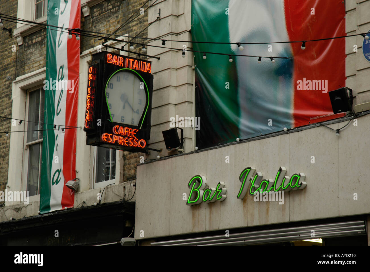 Bar Italia cafe in Soho London Stock Photo - Alamy
