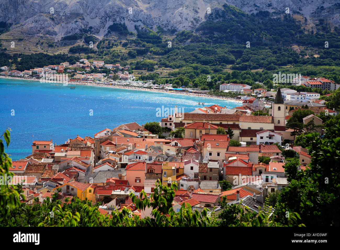 Baska town, Krk island, Croatia Stock Photo - Alamy