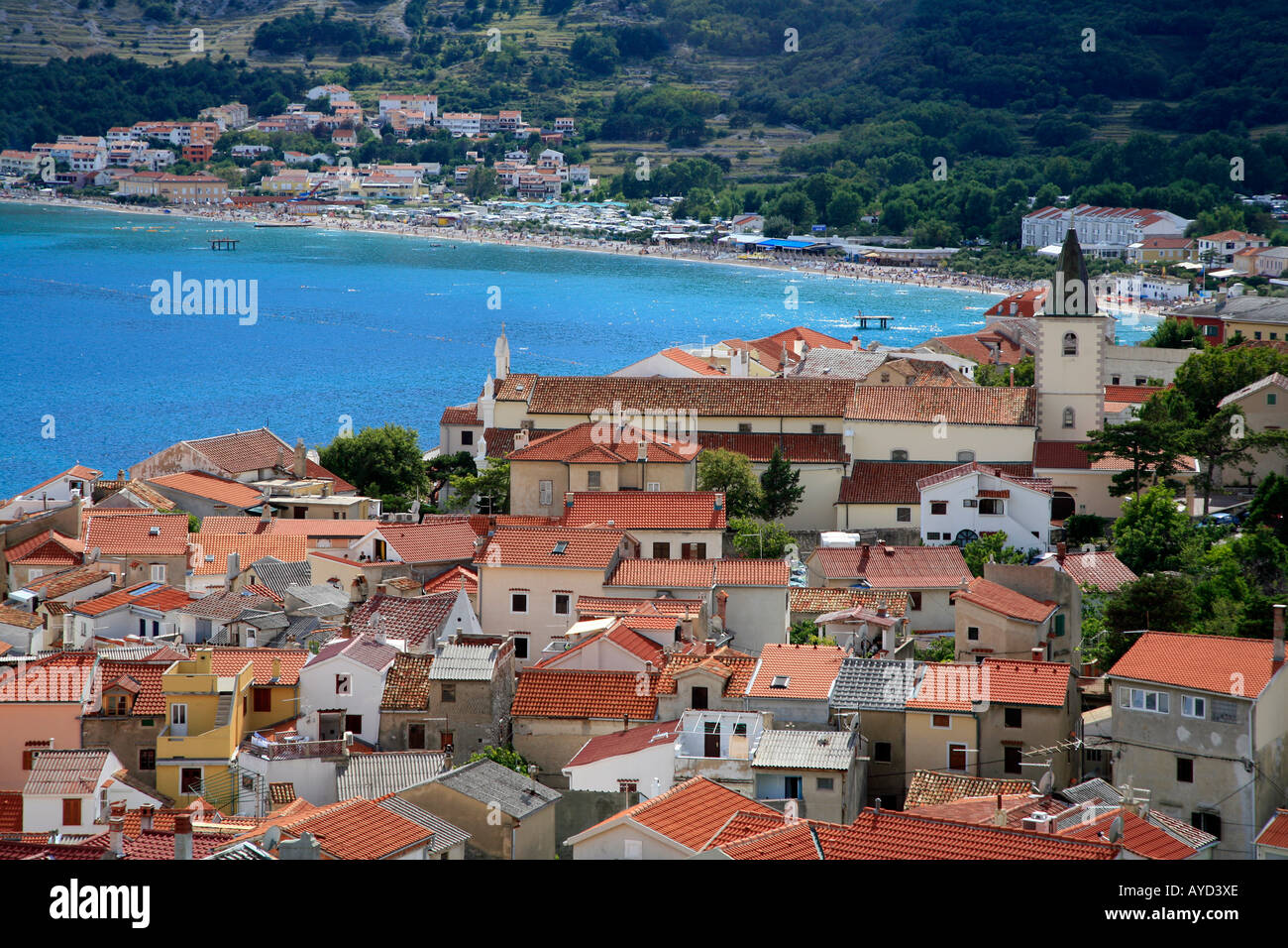 Baska town, Krk island, Croatia Stock Photo - Alamy