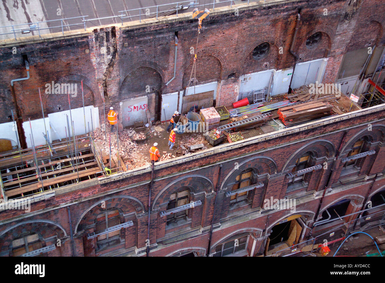 Aerial view of a building site Stock Photo - Alamy