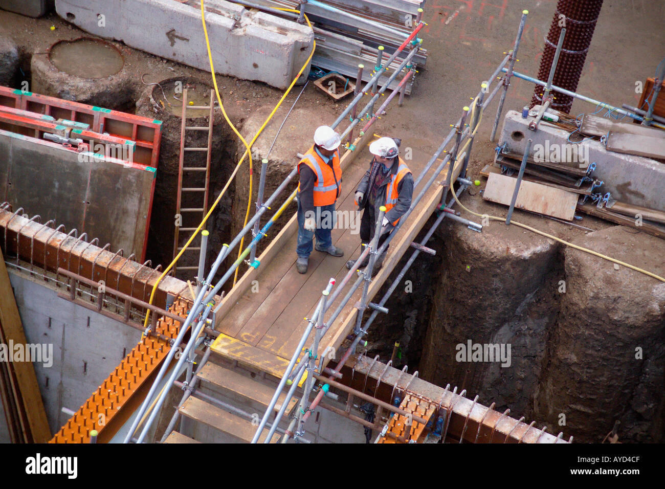 Aerial view of a building site Stock Photo - Alamy