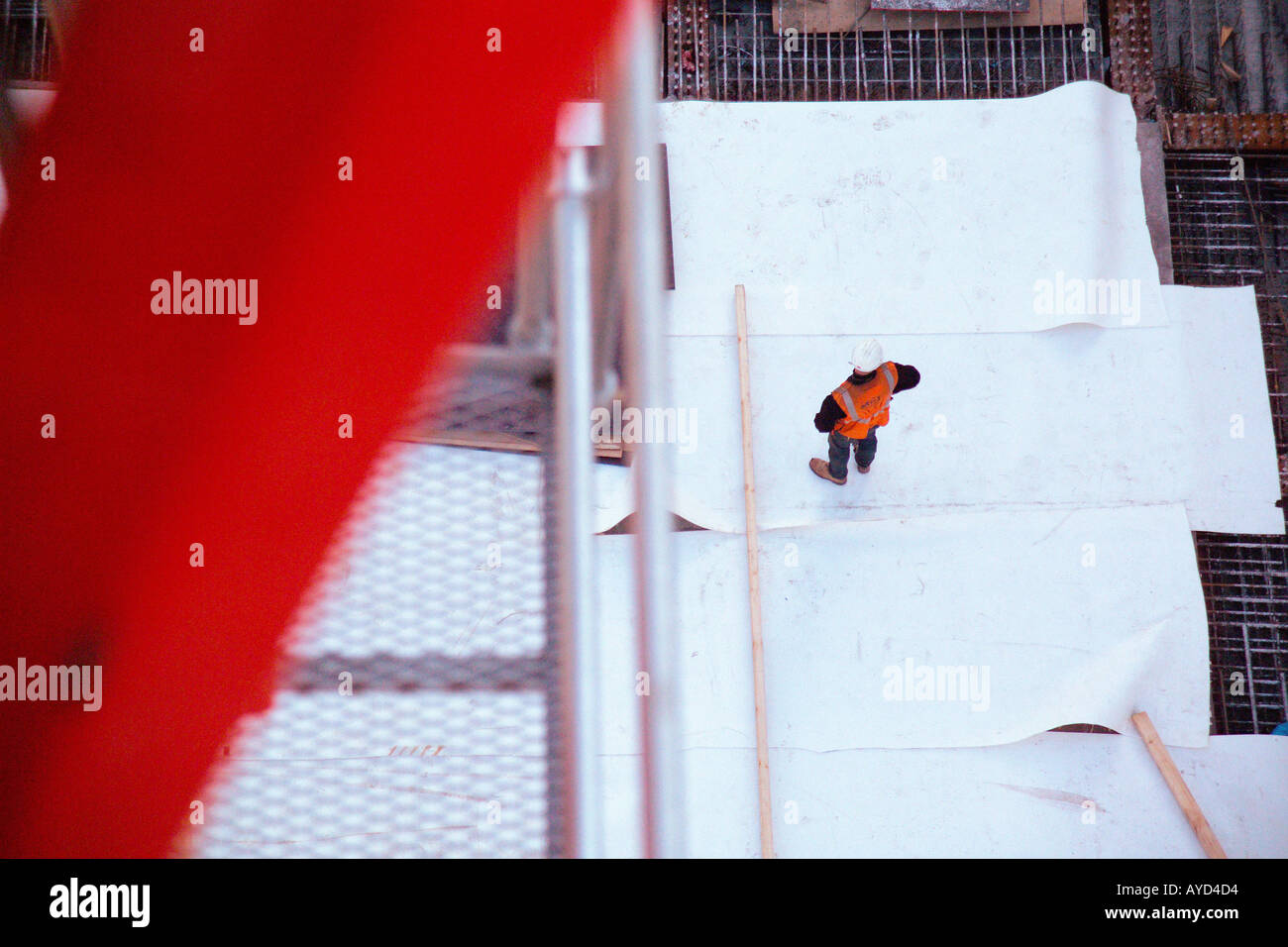 Aerial view of a building site Stock Photo - Alamy