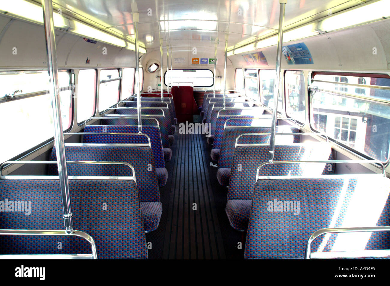 Interior of a bus London United Kingdom Stock Photo - Alamy