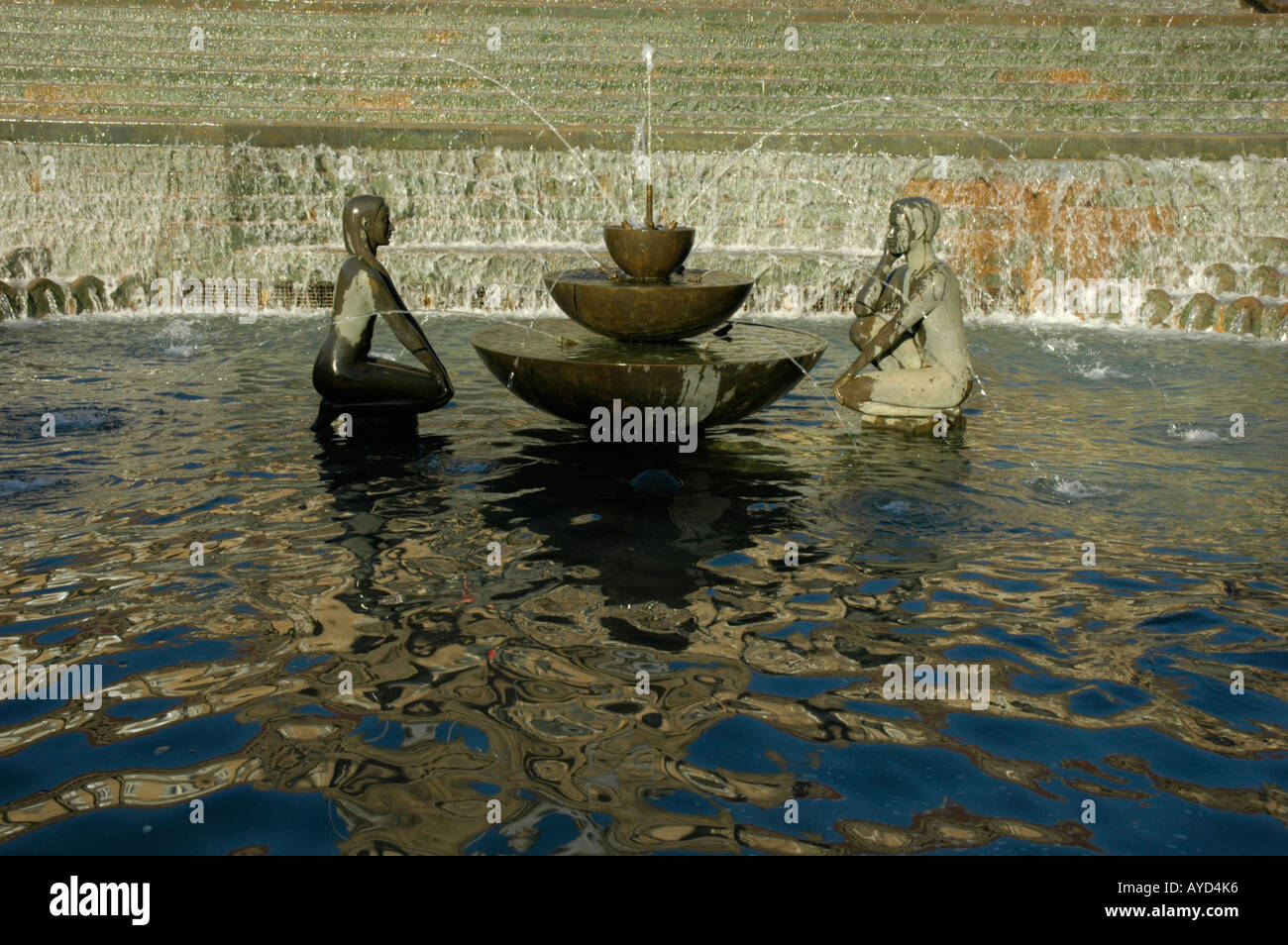 The River fountain in Victoria Square Birmingham England Stock Photo ...