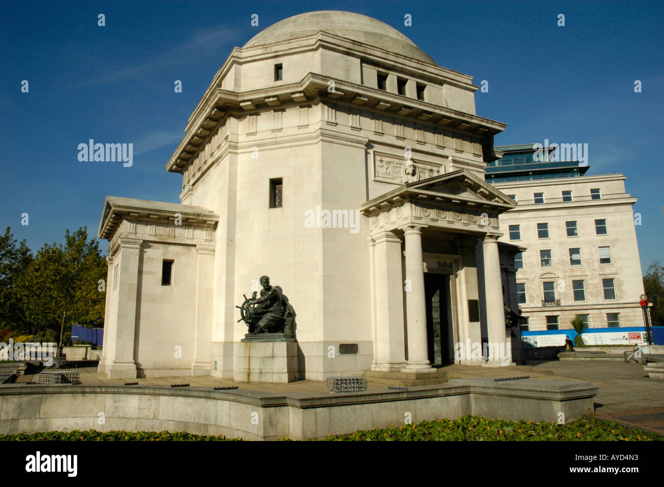 Hall of Memory war memorial in Centenary Square with Baskerville House in the background ...