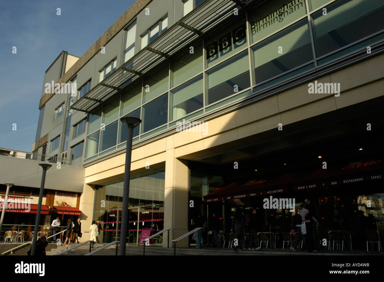 BBC Birmingham recording studios and the Mailbox shopping development ...