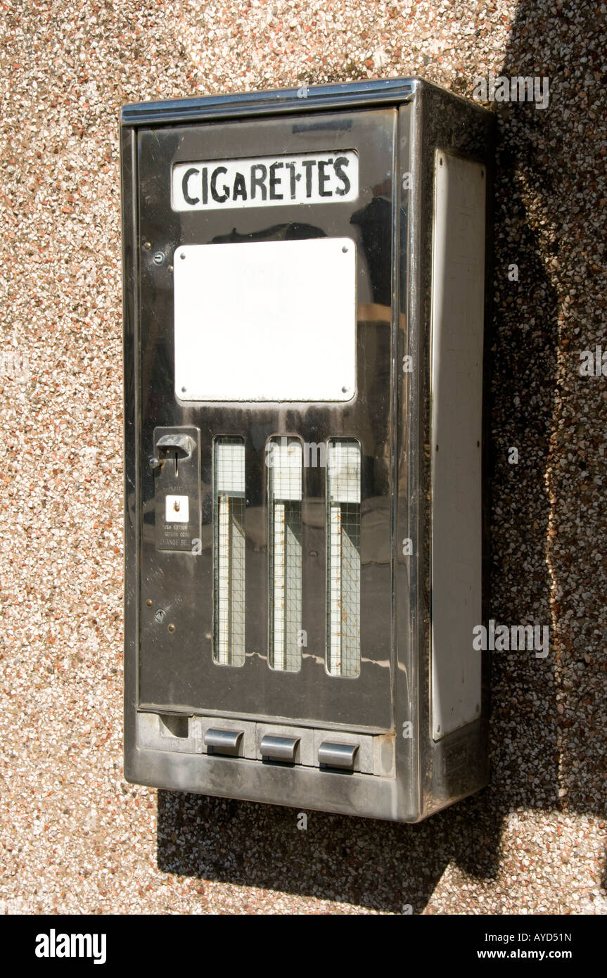 rare Old polished stainless steel cigarette vending machine Stock Photo ...
