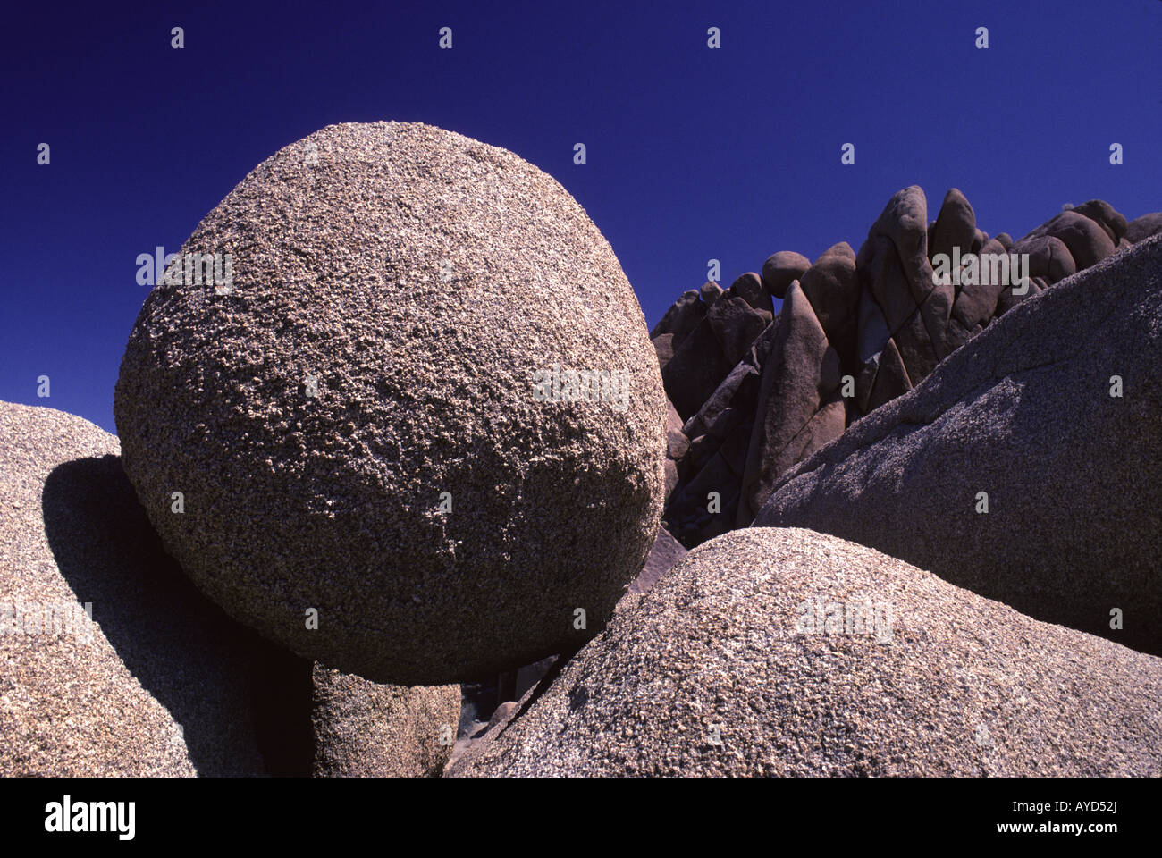 Balanced Round Sandstone Rock. Joshua Tree National Park, California ...