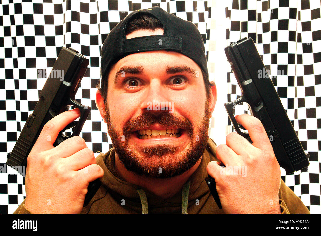 A man and his guns Northampton United Kingdom Stock Photo - Alamy