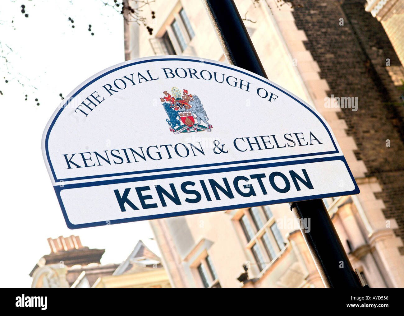 Kensington sign London United Kingdom Stock Photo - Alamy