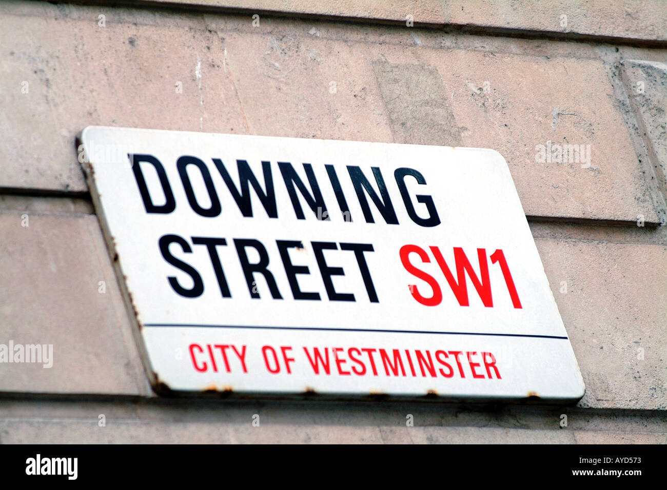 Downing Street sign London Stock Photo - Alamy
