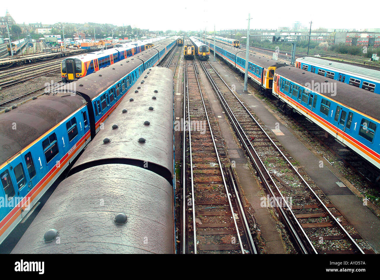 Railway lines at Clapham Junction in south London Stock Photo - Alamy