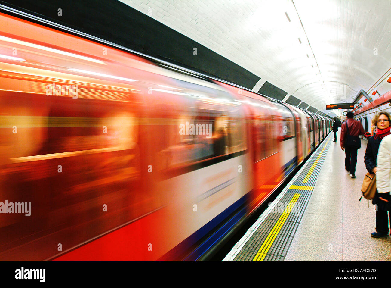 Central line underground platform and train London United Kingdom Stock ...