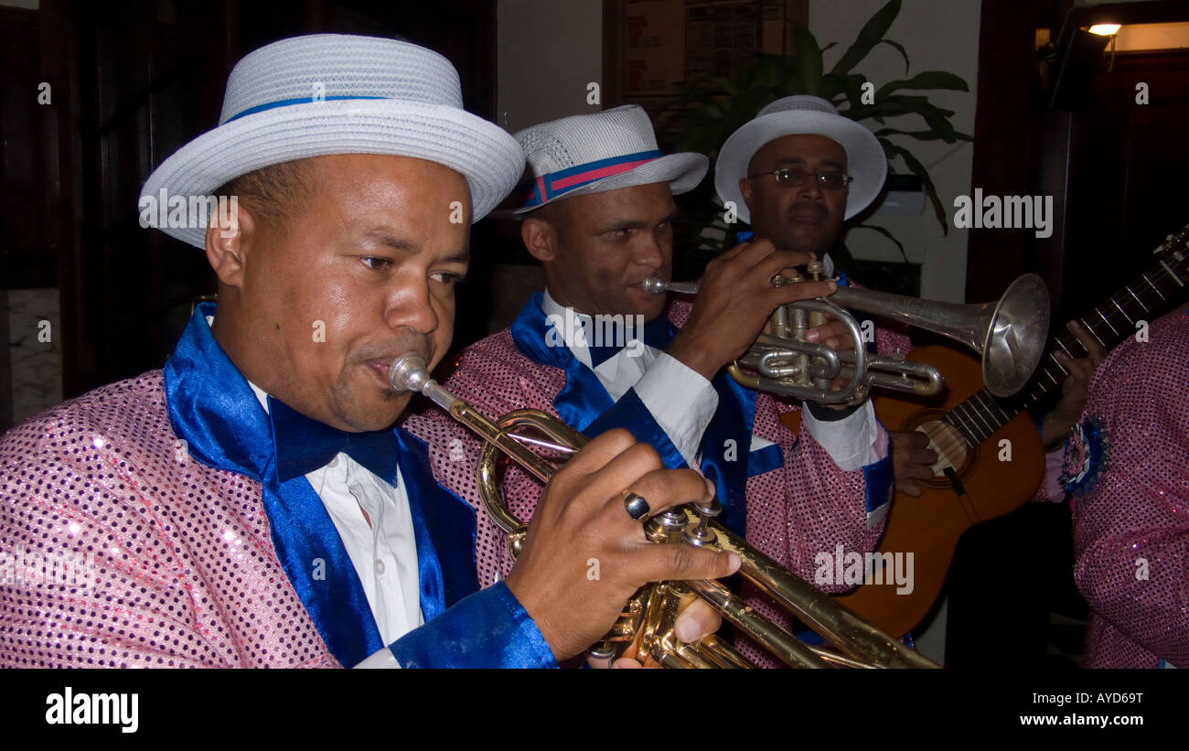 Entertainers the Cape Minstrals playing traditional Cape Malay music in ...
