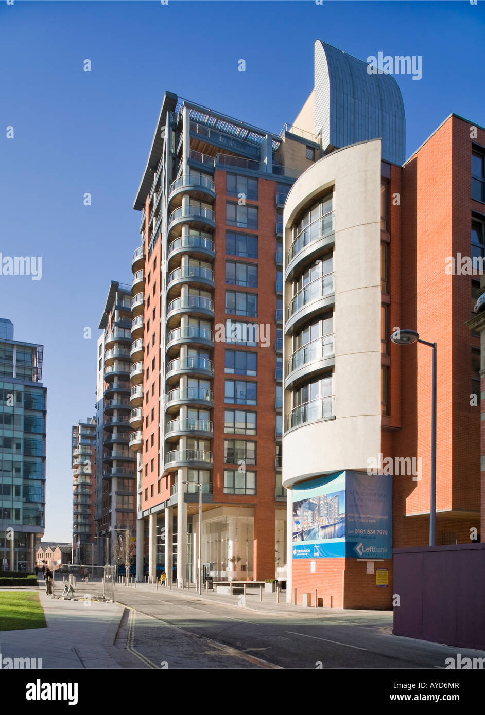 Leftbank Apartments, Spinningfields, Manchester, exterior view Stock ...